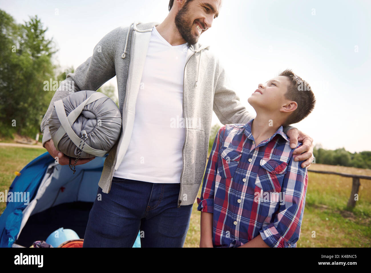 Strong bond between father and his son Stock Photo - Alamy