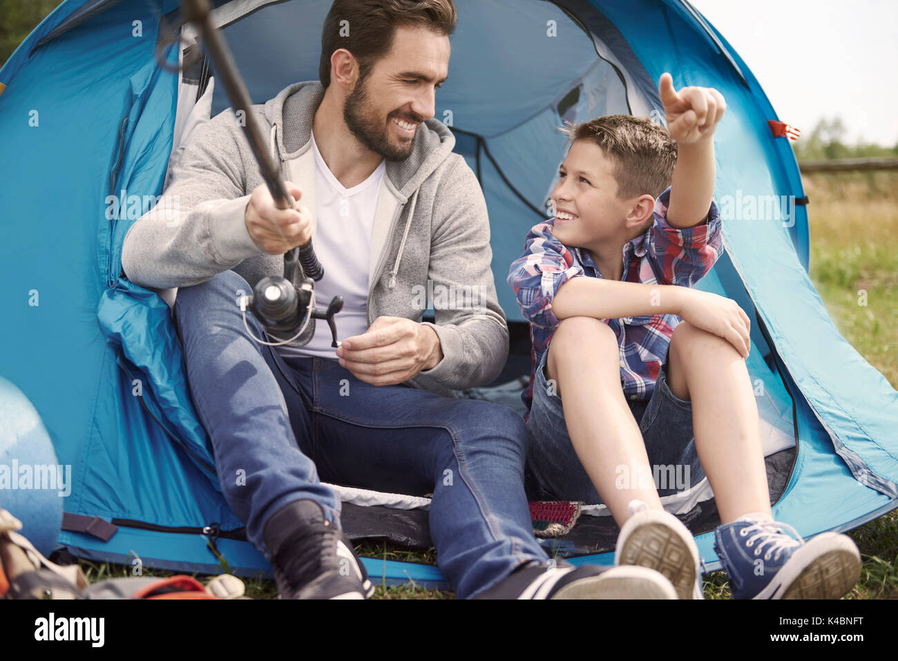 Daddy fishing hi-res stock photography and images - Alamy