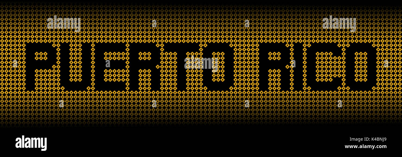 Puerto Rico text on hurricane warning signs illustration Stock Photo ...