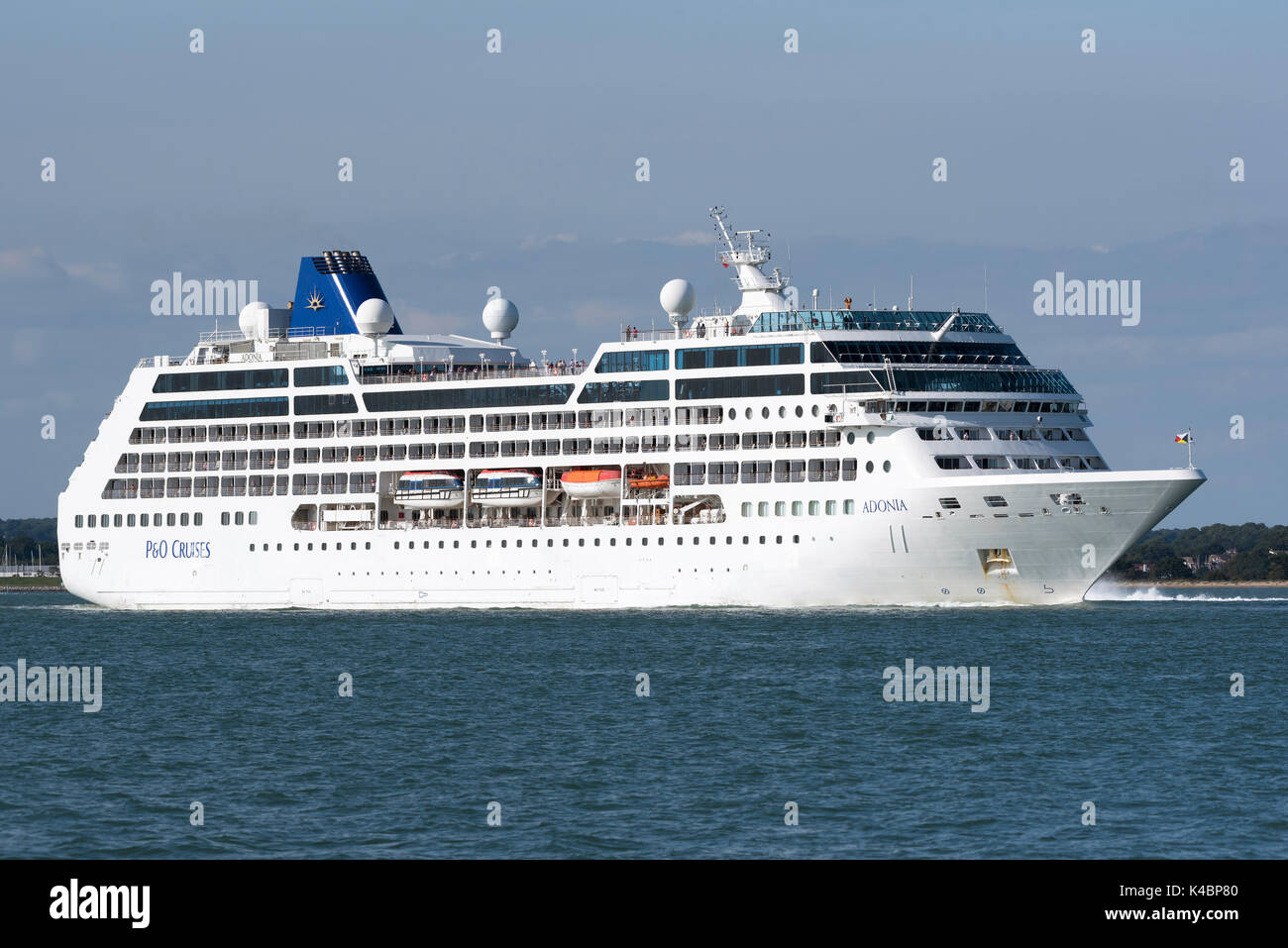 Cruise ship Adonia underway on Southampton Water England UK. August ...