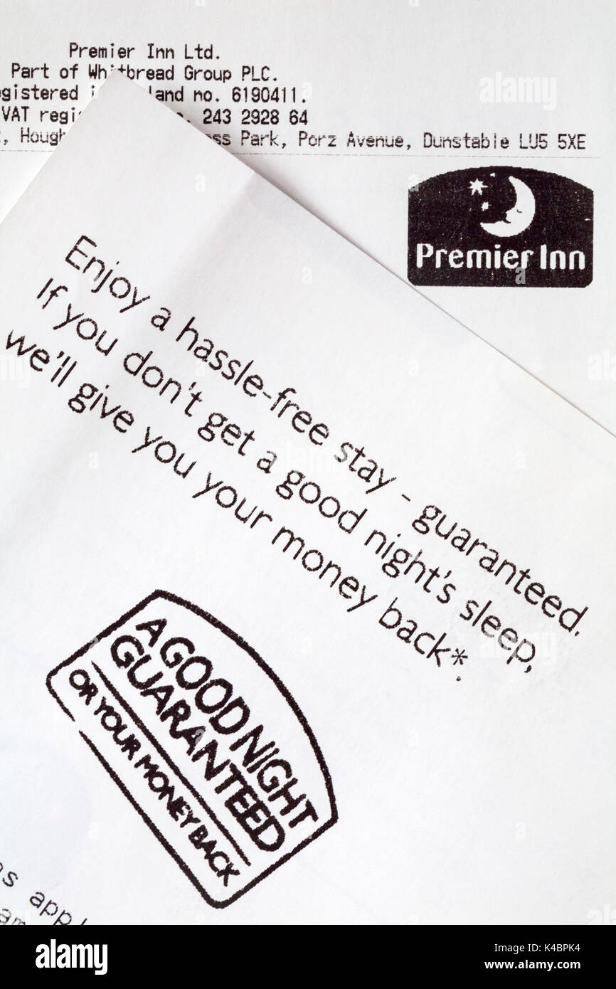 Premier inn guarantee hi-res stock photography and images - Alamy