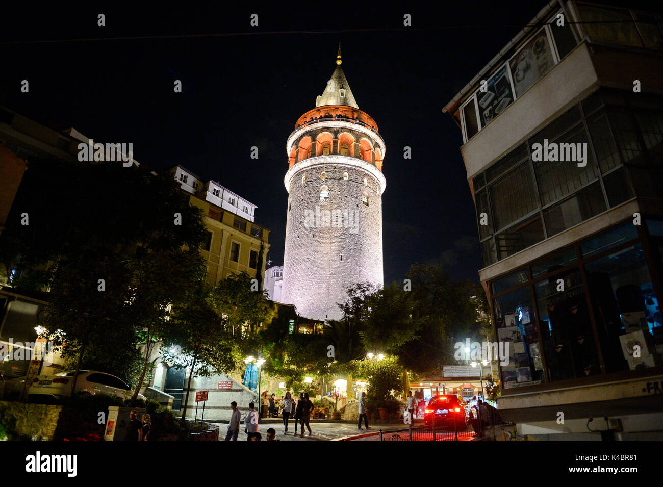 Beyoglu District On The European Side Of Istanbul, Galata Tower Stock ...