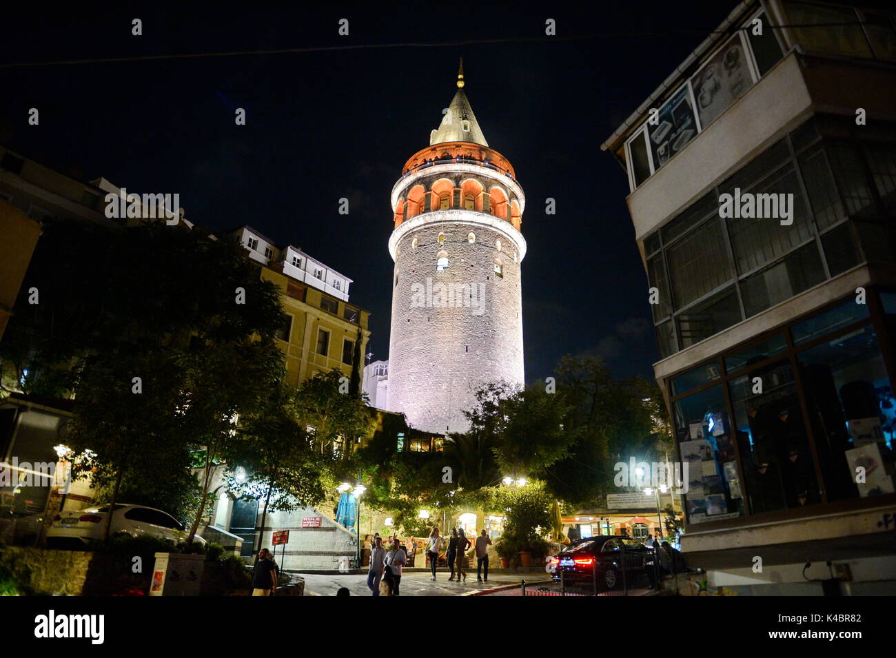 Beyoglu District On The European Side Of Istanbul, Galata Tower Stock ...