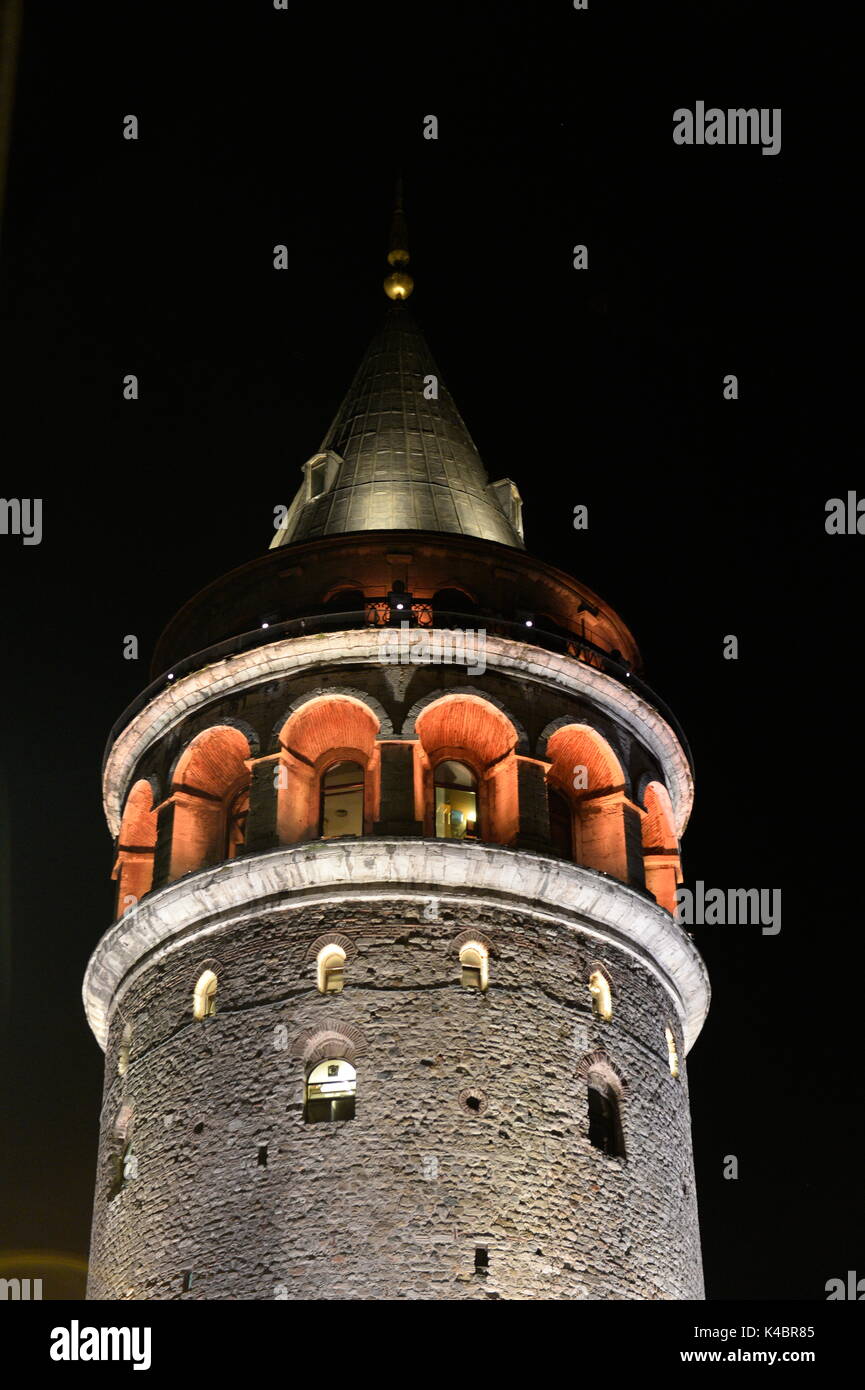 Beyoglu District On The European Side Of Istanbul, Galata Tower Stock ...