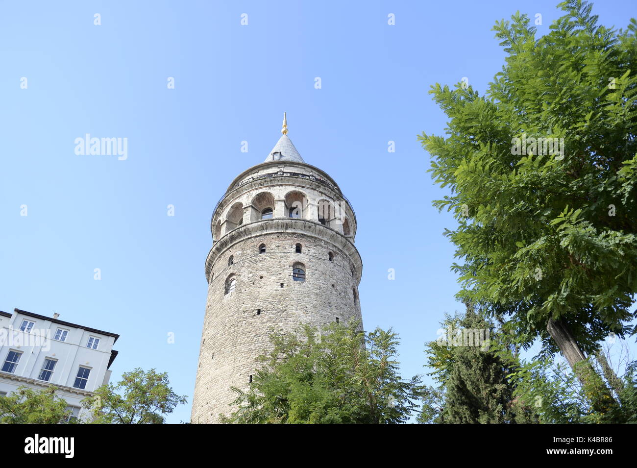 Beyoglu District On The European Side Of Istanbul, Galata Tower Stock ...