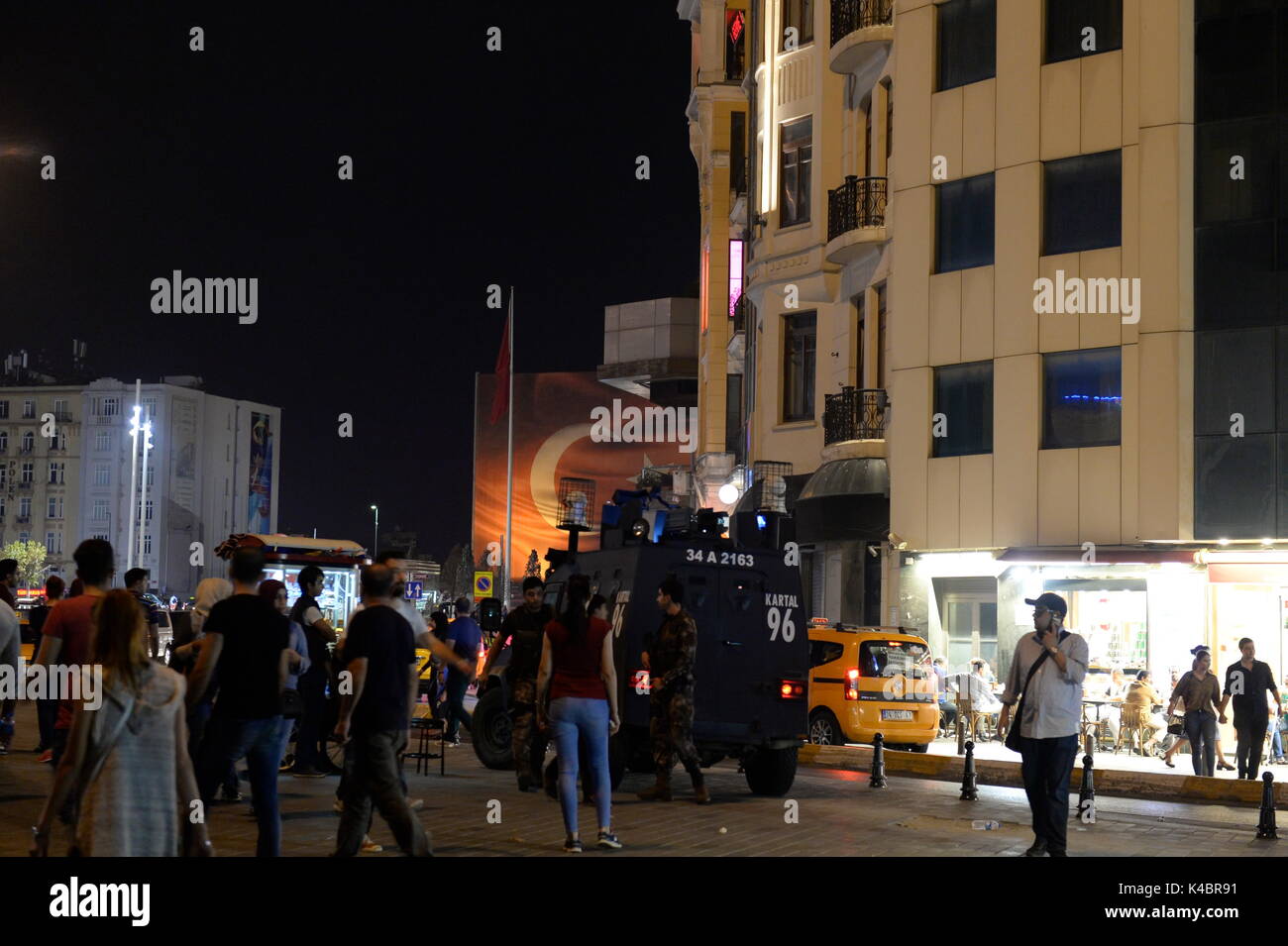 Tank Car Of The Turkish Police At Taksim Square In Istanbul Stock Photo ...