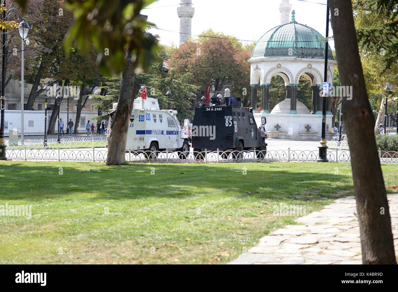 Armored Car Of The Turkish Police Guarding Tourist Attractions Stock ...