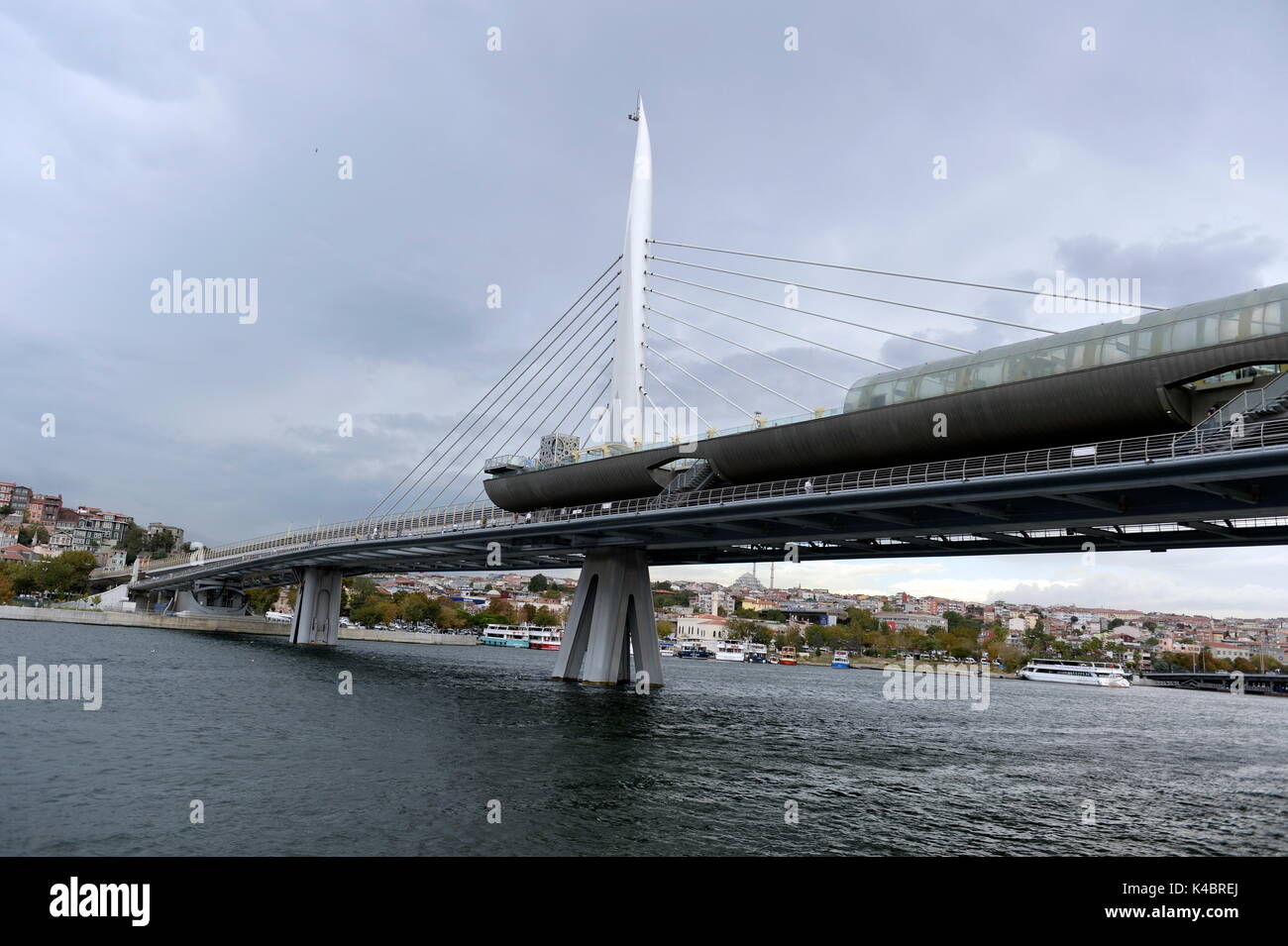 View Of The Atatürk Bridge In Istanbul Stock Photo - Alamy