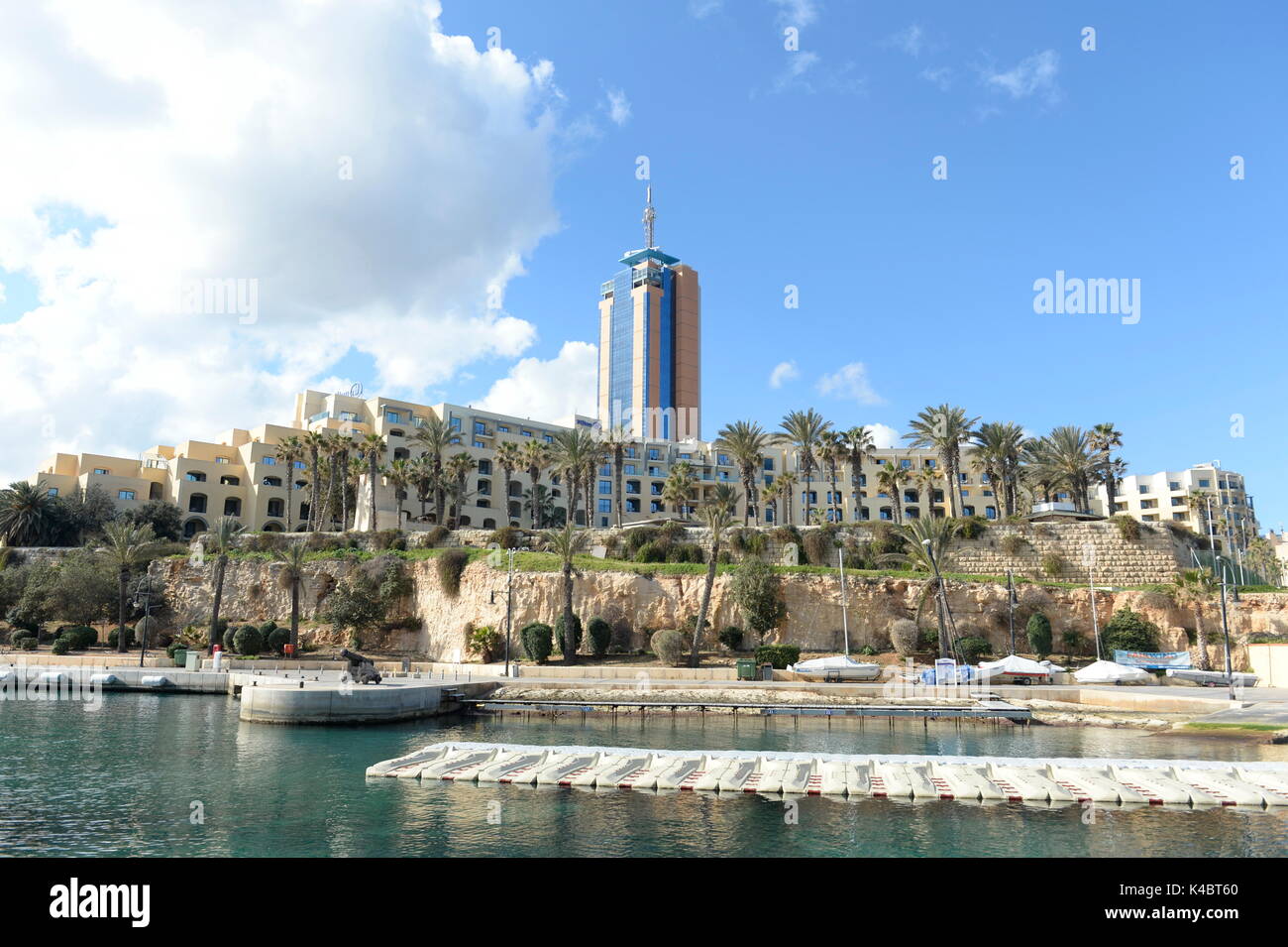 St Julians, Bay, Hilton Hotel Stock Photo - Alamy