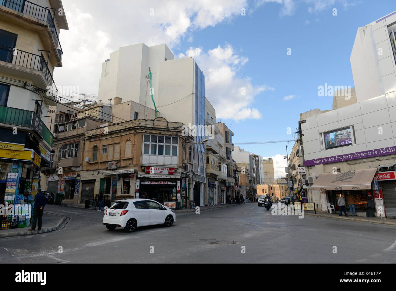 Downtown Of San Giljan, Malta Stock Photo - Alamy