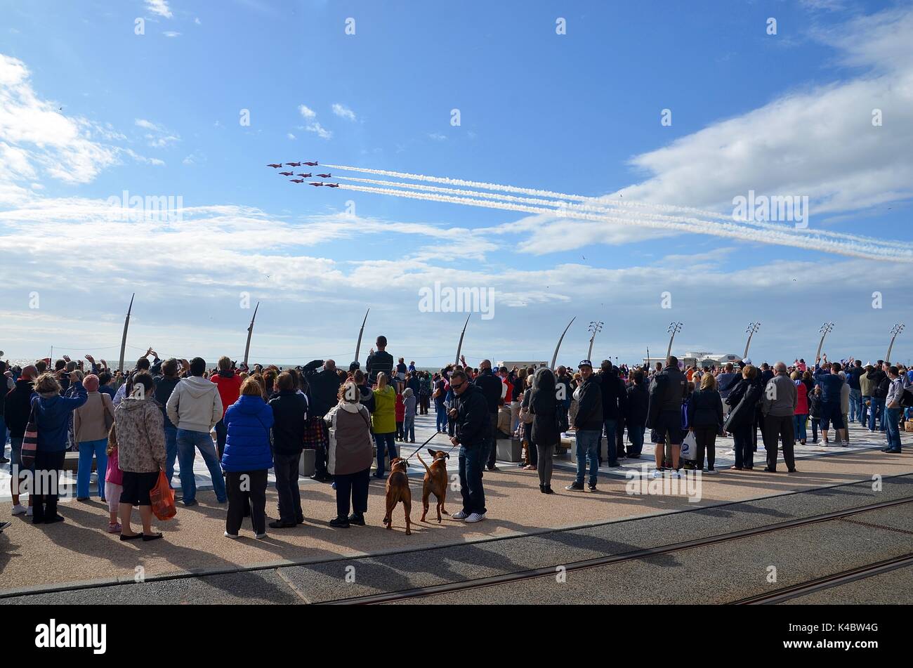 Red Arrows Display Team Stock Photo - Alamy