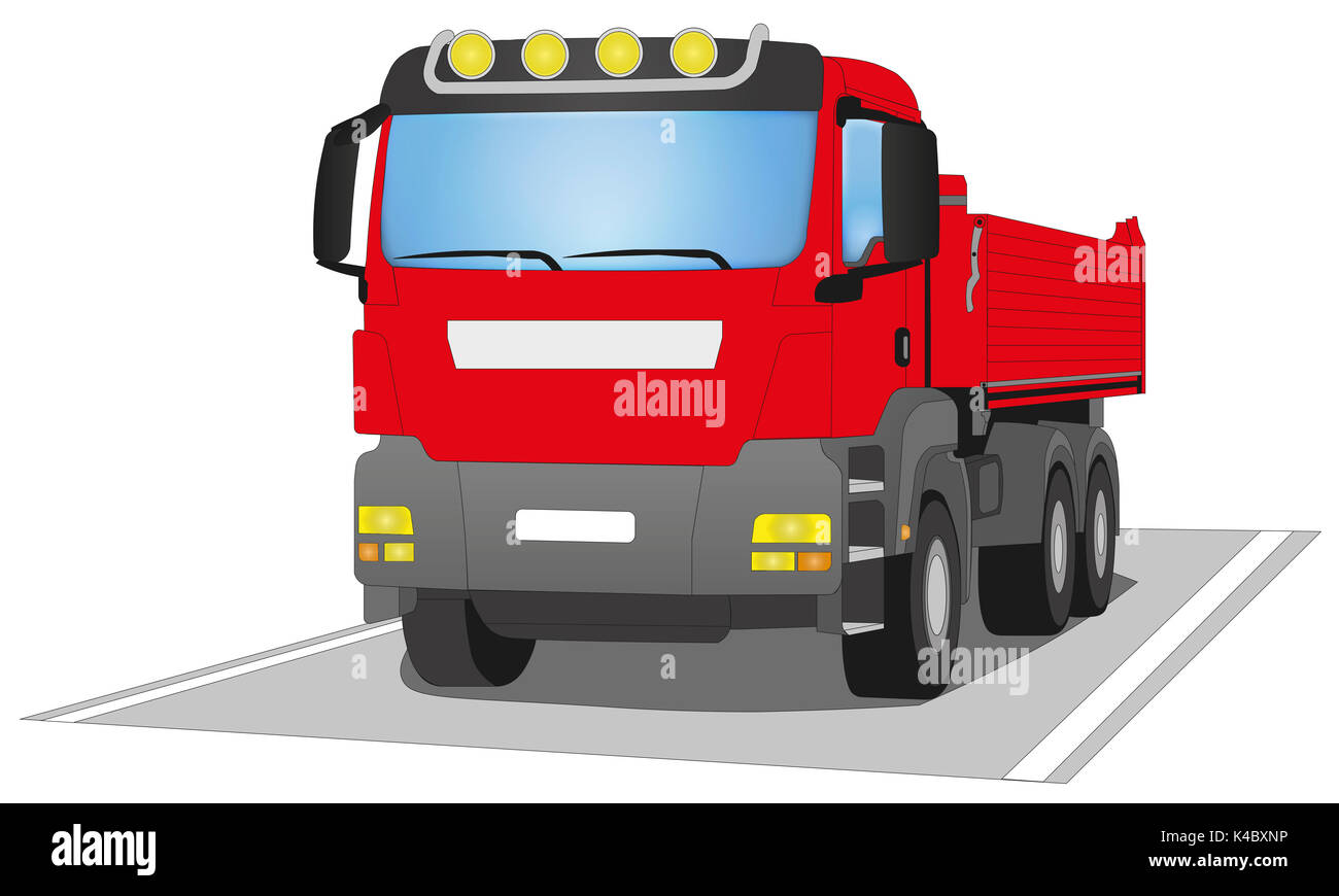 Trucks at construction site Cut Out Stock Images & Pictures - Alamy