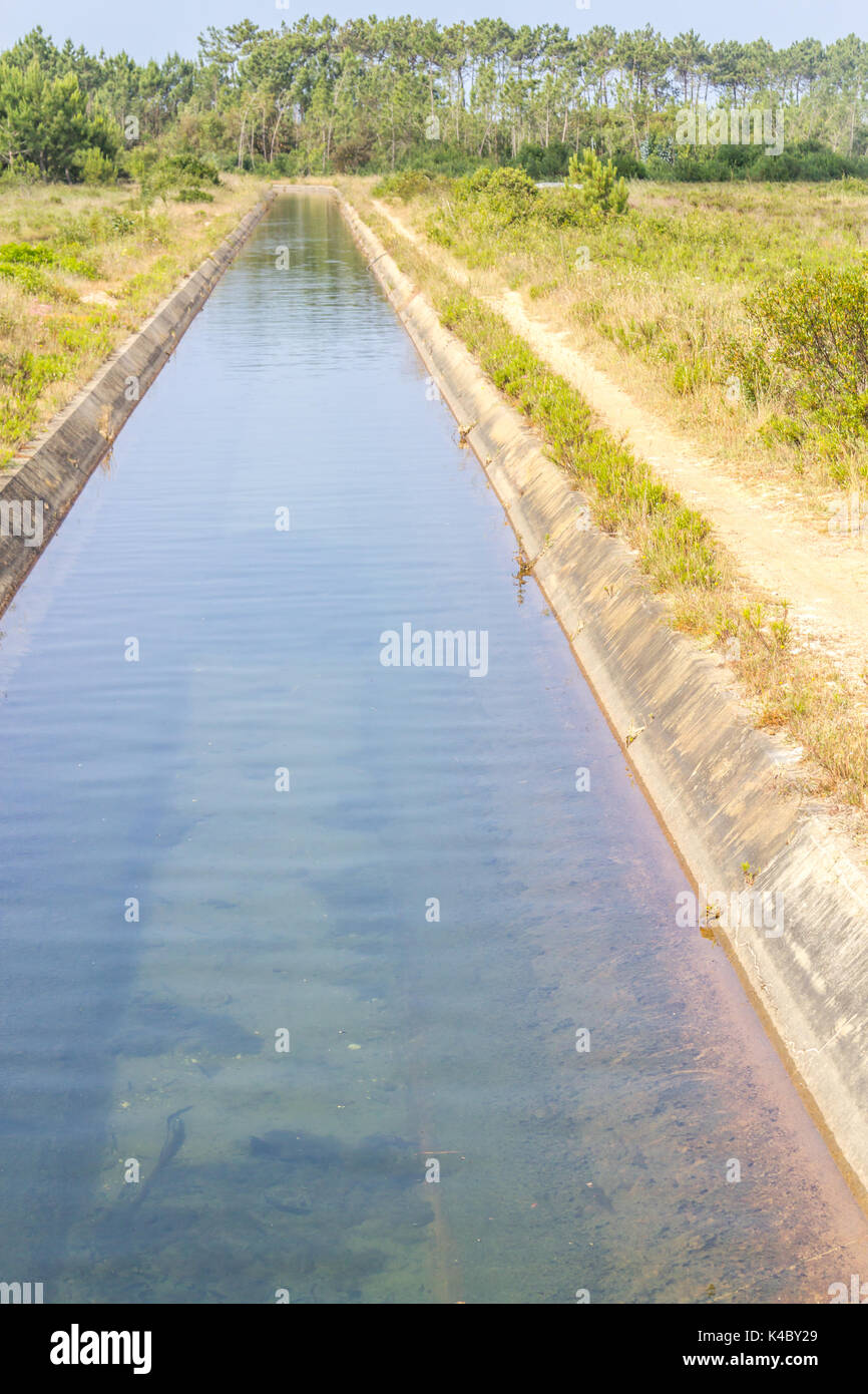 Farm Irrigation channel in Odeceixe, Alentejo, Portugal Stock Photo - Alamy