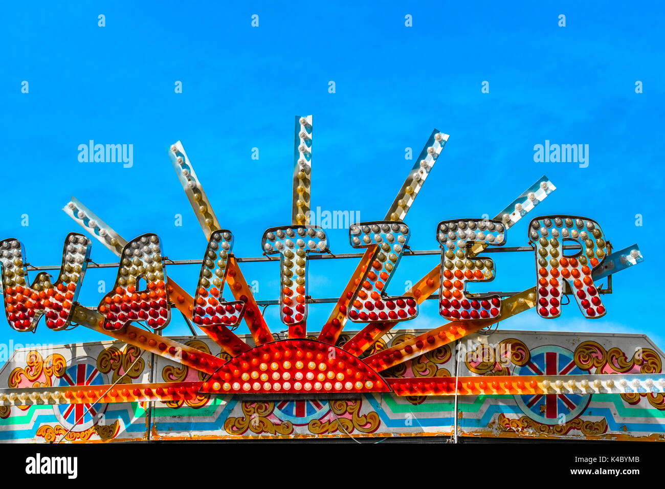 Waltzer Sign on Brighton Pier Stock Photo - Alamy
