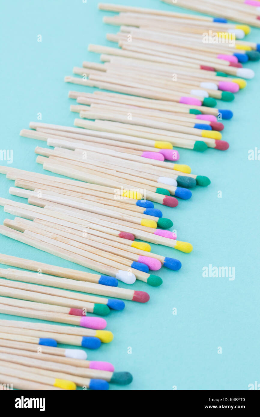 Colorful Wooden Matches Stock Photo - Alamy