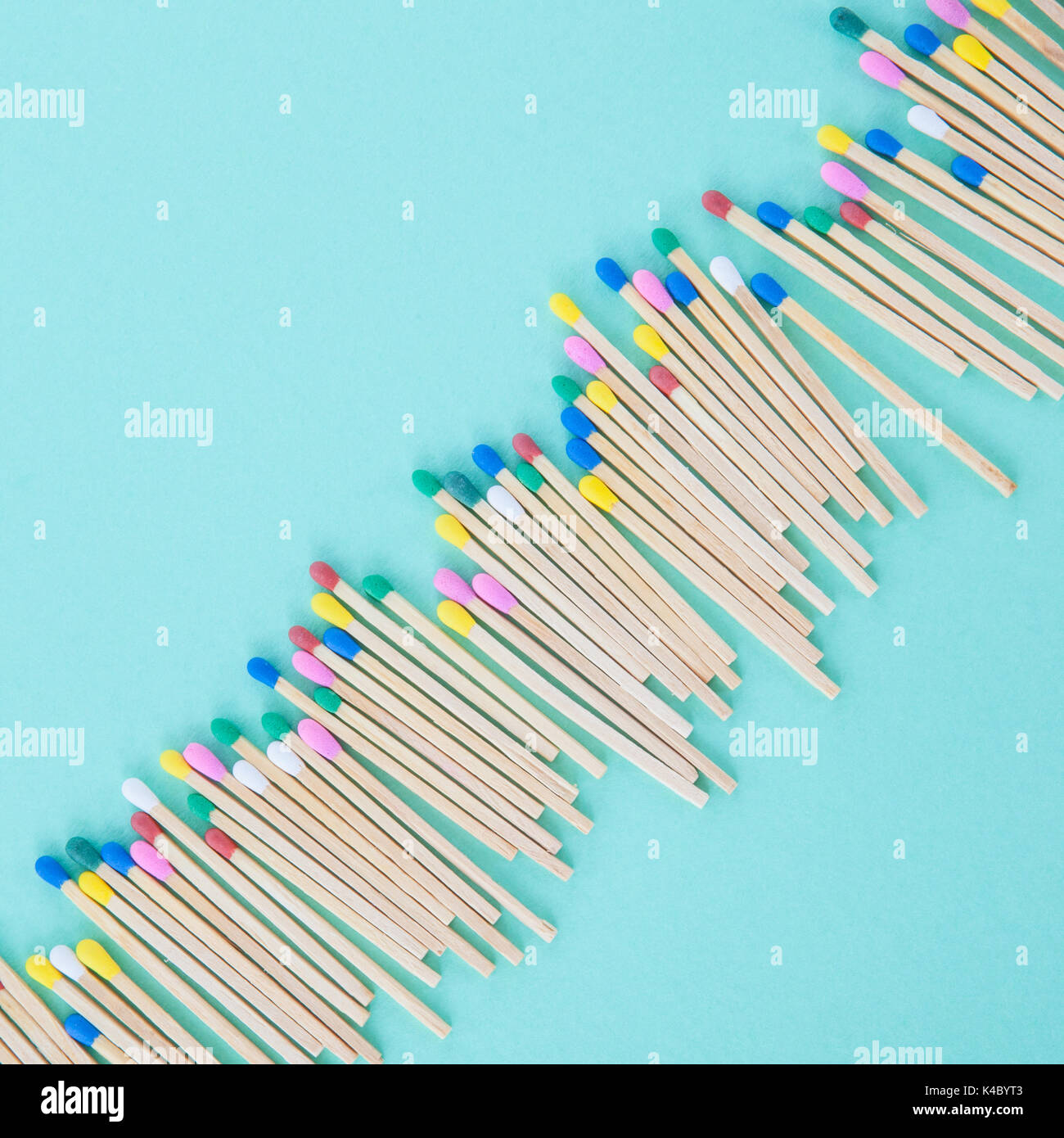 Colorful Wooden Matches Stock Photo - Alamy