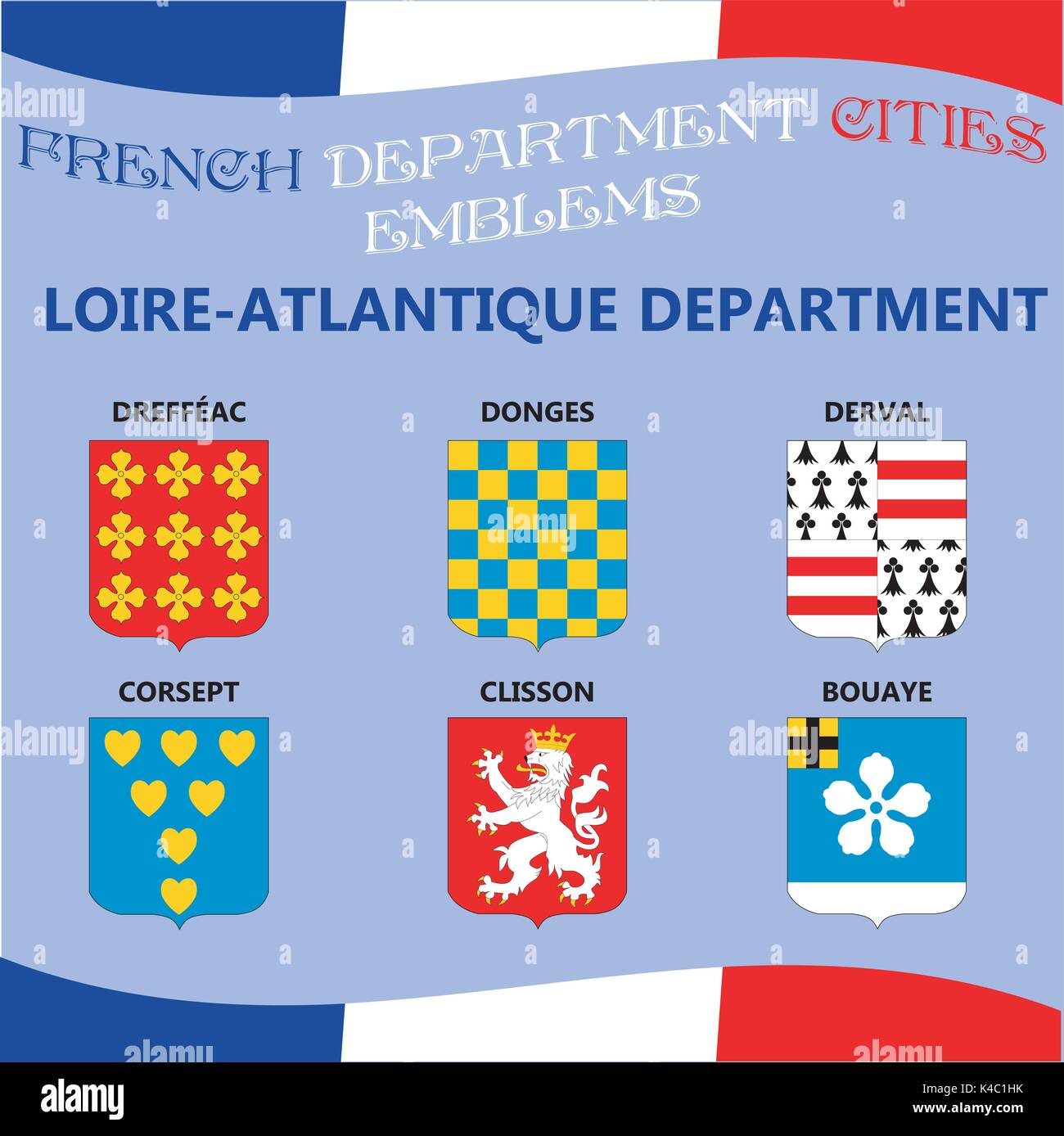 Official emblems and flags of Franch cities Stock Vector Image & Art ...