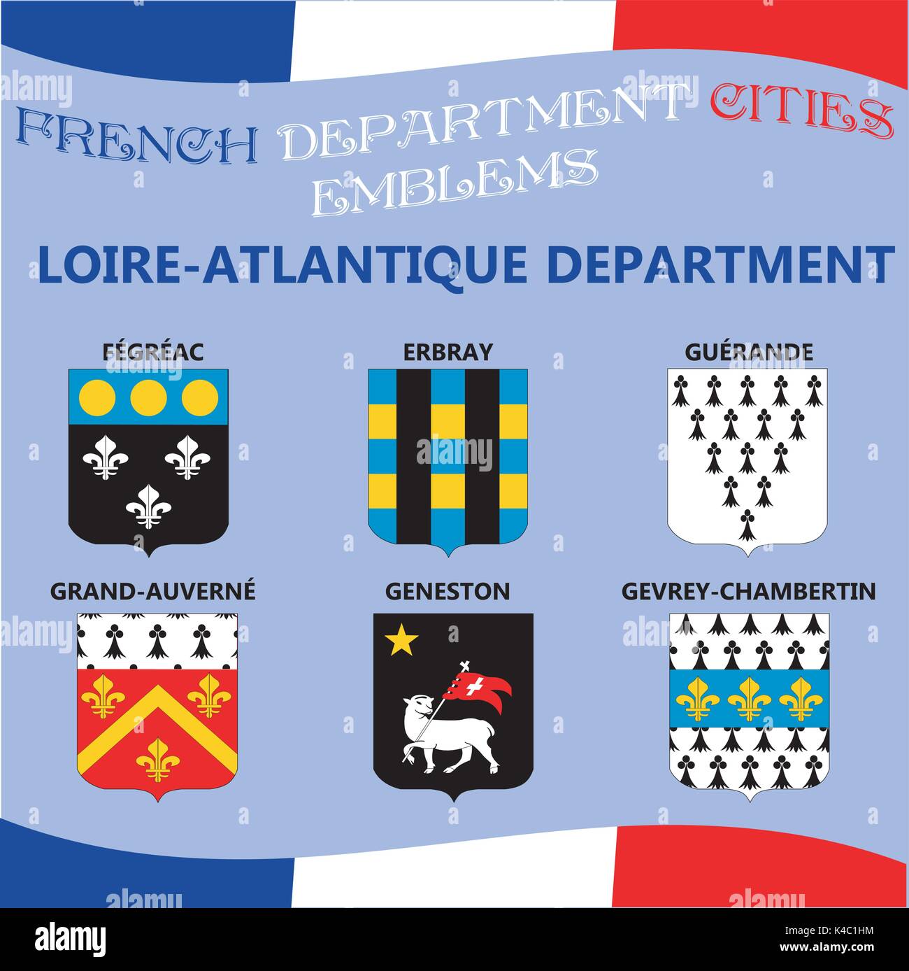 Official emblems and flags of Franch cities Stock Vector Image & Art ...