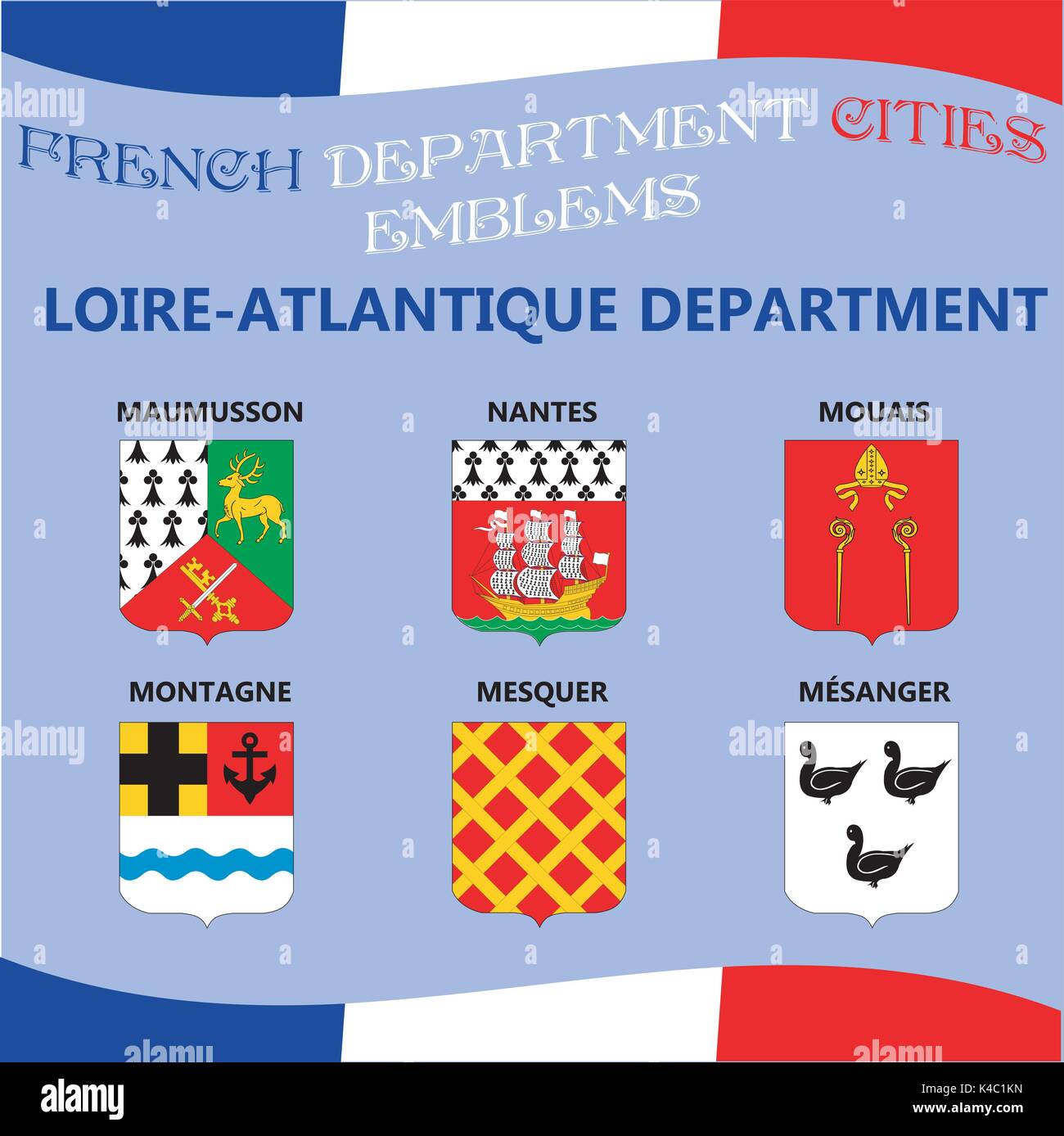 Official emblems and flags of Franch cities Stock Vector Image & Art ...