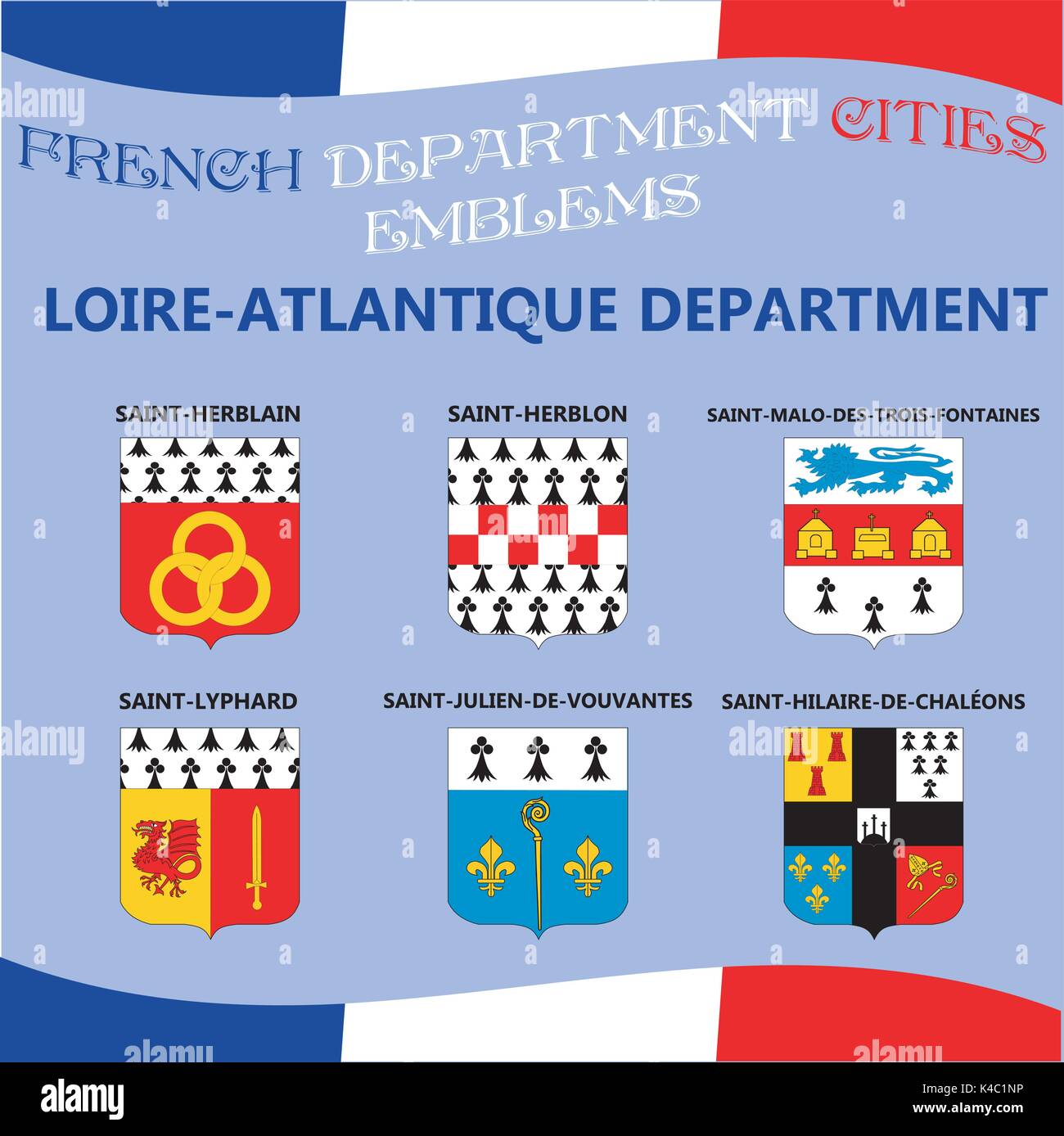 Official emblems and flags of Franch cities Stock Vector Image & Art ...