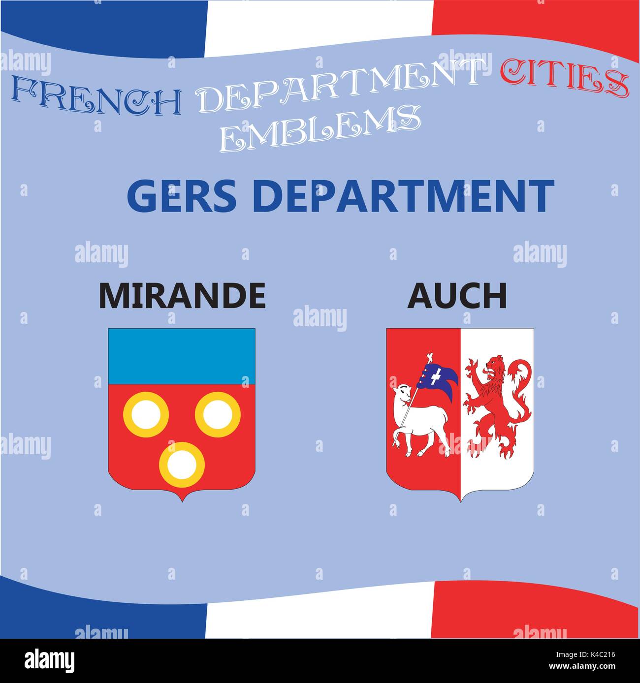 Official emblems and flags of Franch cities Stock Vector Image & Art ...