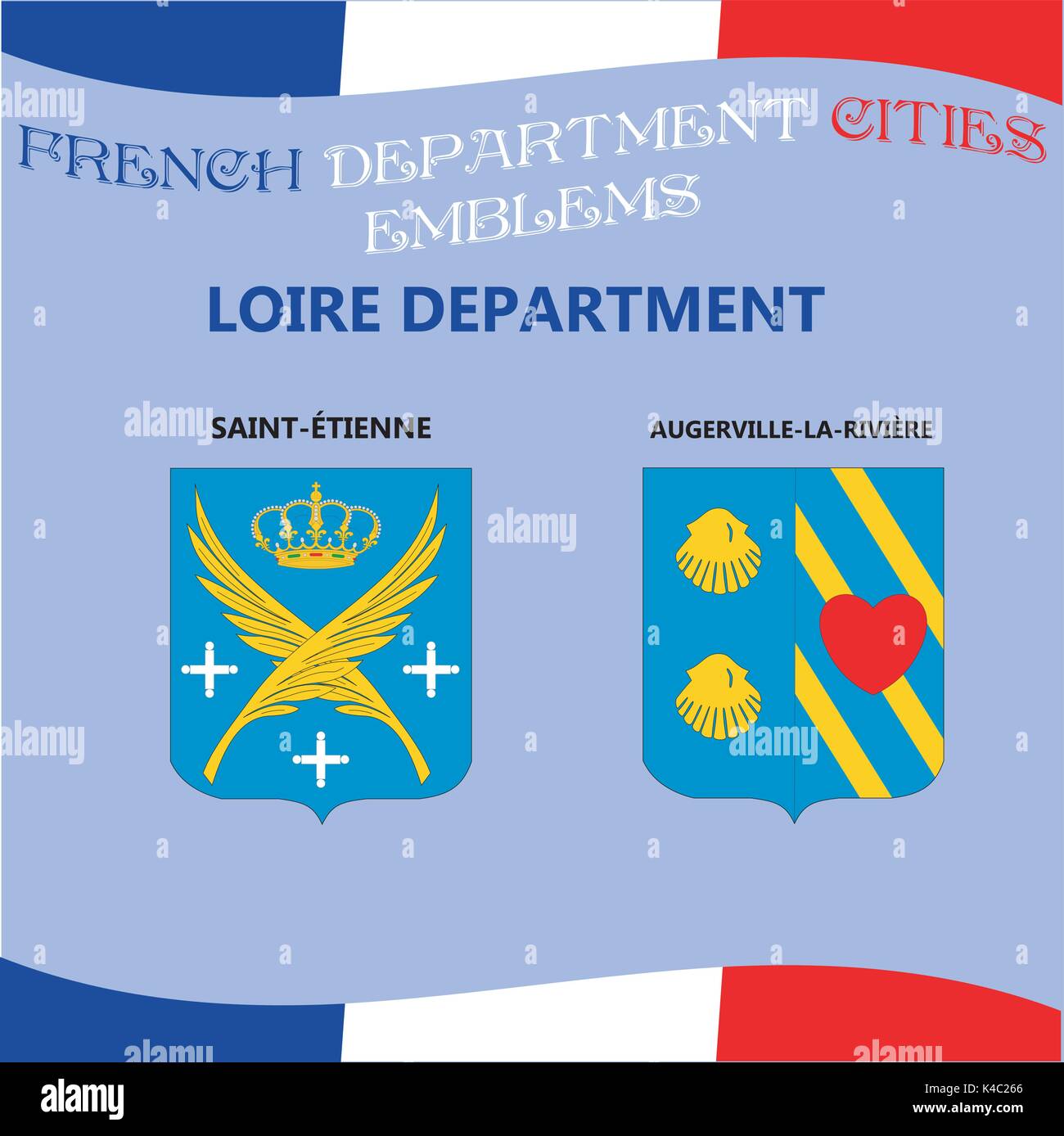Official emblems and flags of Franch cities Stock Vector Image & Art ...