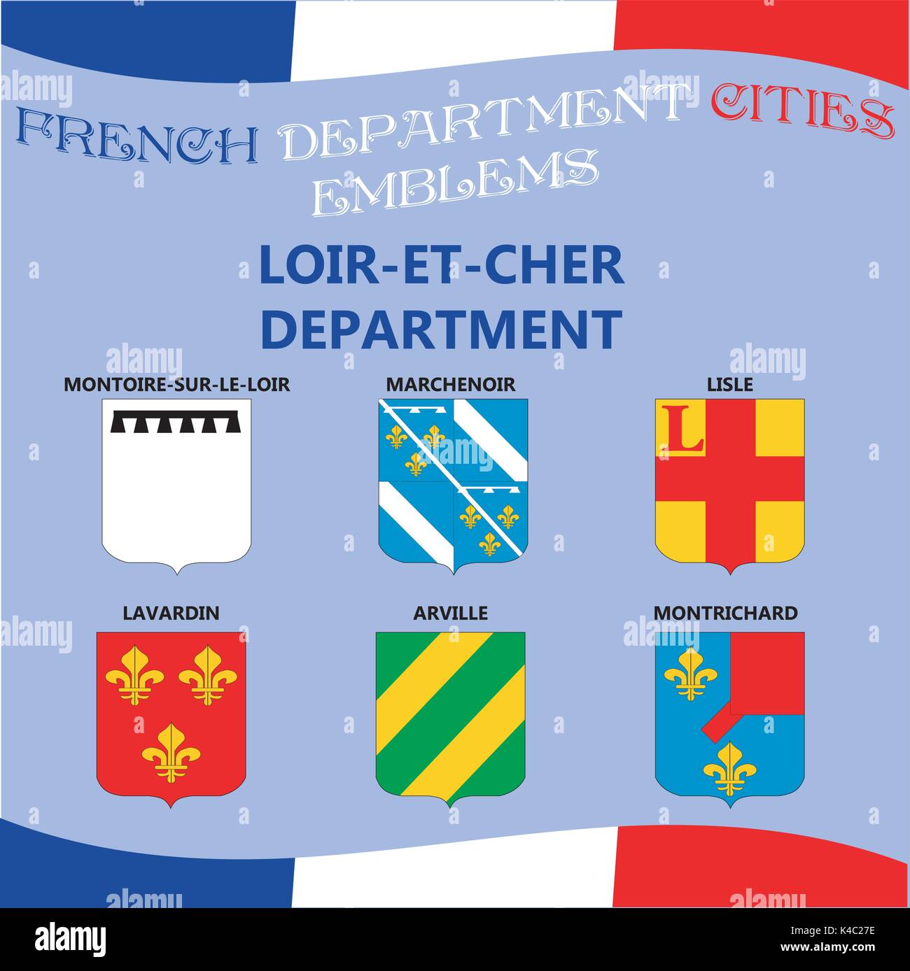 Official emblems and flags of Franch cities Stock Vector Image & Art ...