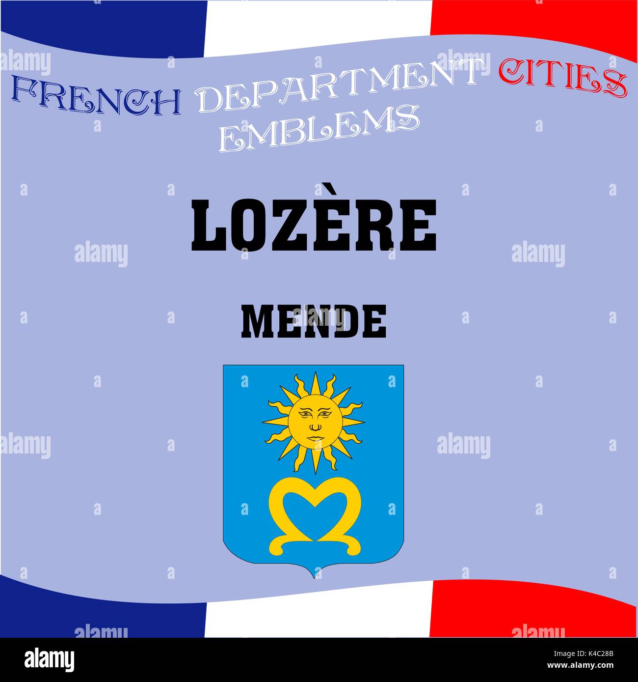 Official emblems and flags of Franch cities Stock Vector Image & Art ...