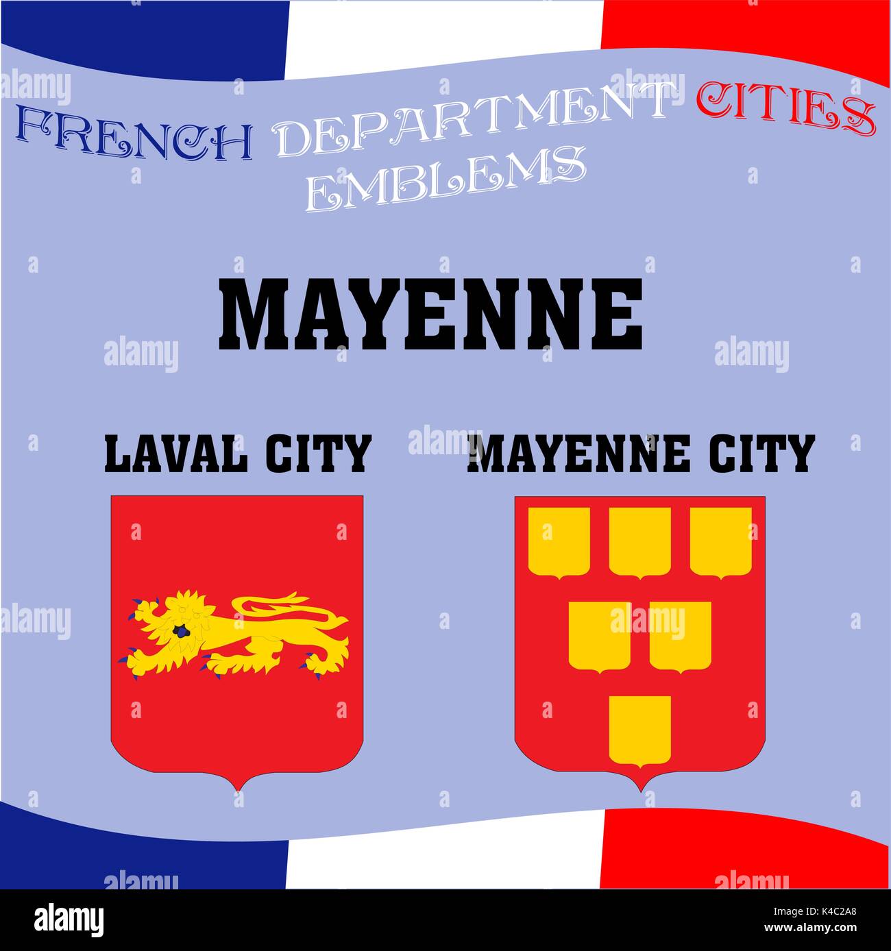 Official emblems and flags of Franch cities Stock Vector Image & Art ...