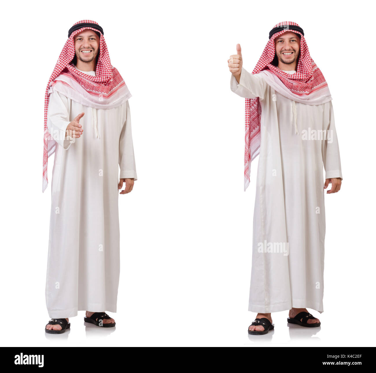 Arab man isolated on white background Stock Photo - Alamy