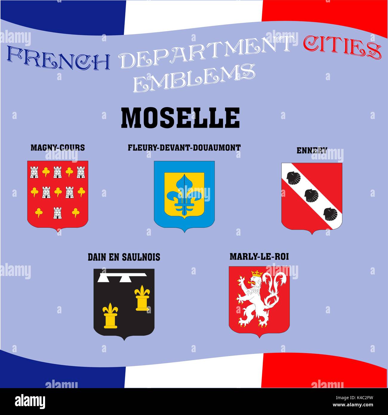 Official emblems and flags of Franch cities Stock Vector Image & Art ...