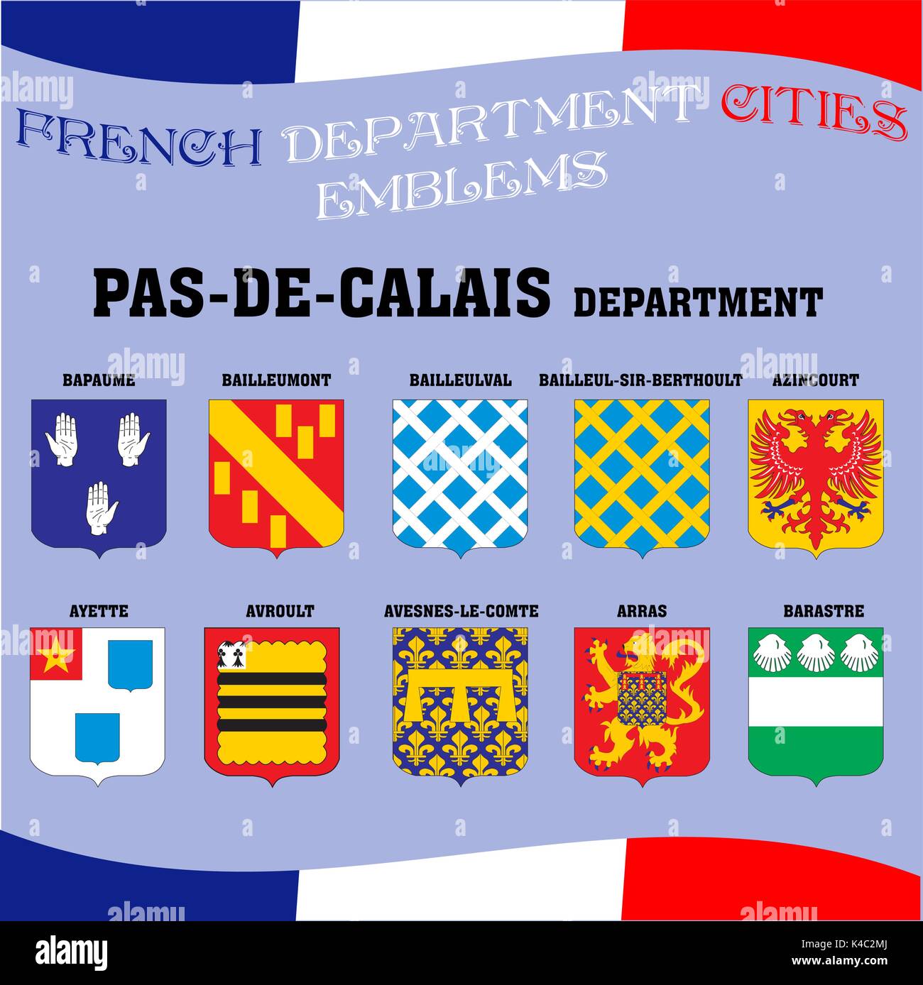 Official emblems and flags of Franch cities Stock Vector Image & Art ...
