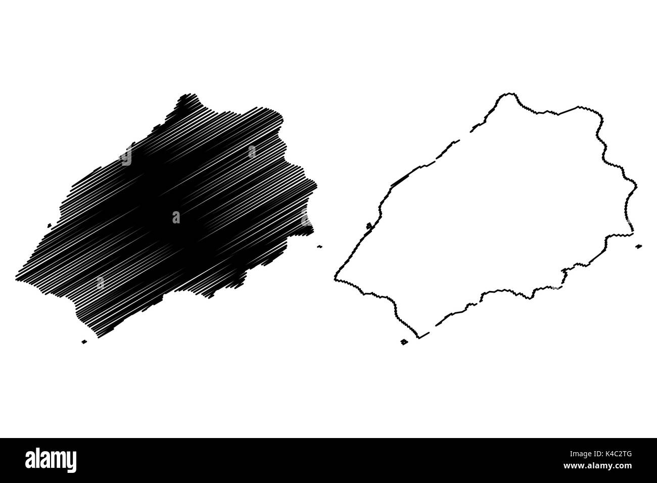 Saint Helena Island map vector illustration, scribble sketch Saint ...