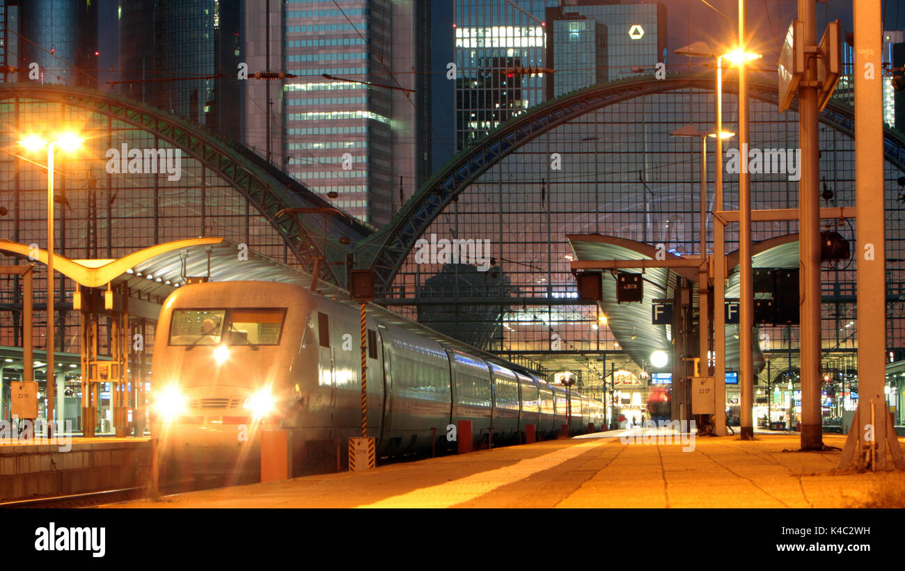 Intercity Express Ice Of Deutsche Bahn At Frankfurt Central Railway ...