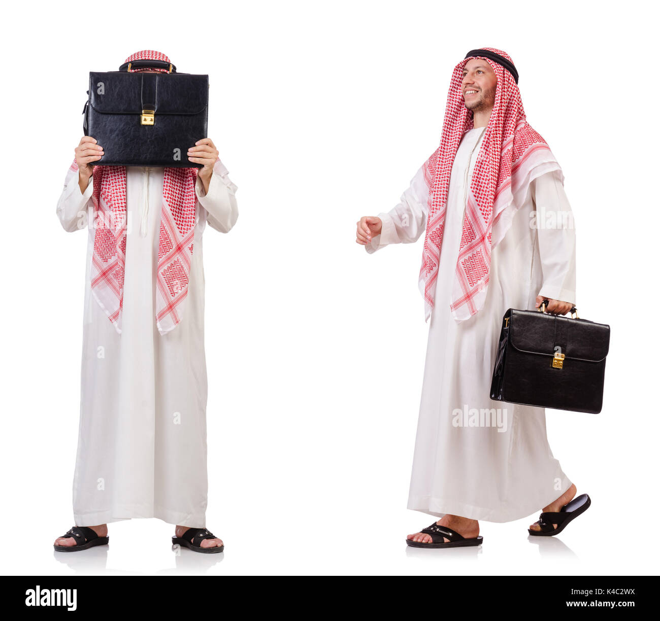 Arab man isolated on white background Stock Photo - Alamy