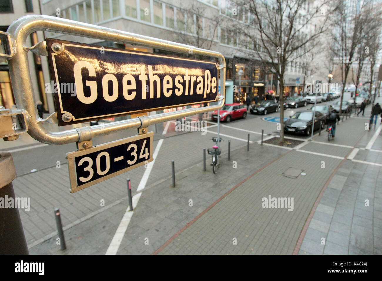 Shops shopping street goethestrasse frankfurt hi-res stock photography ...
