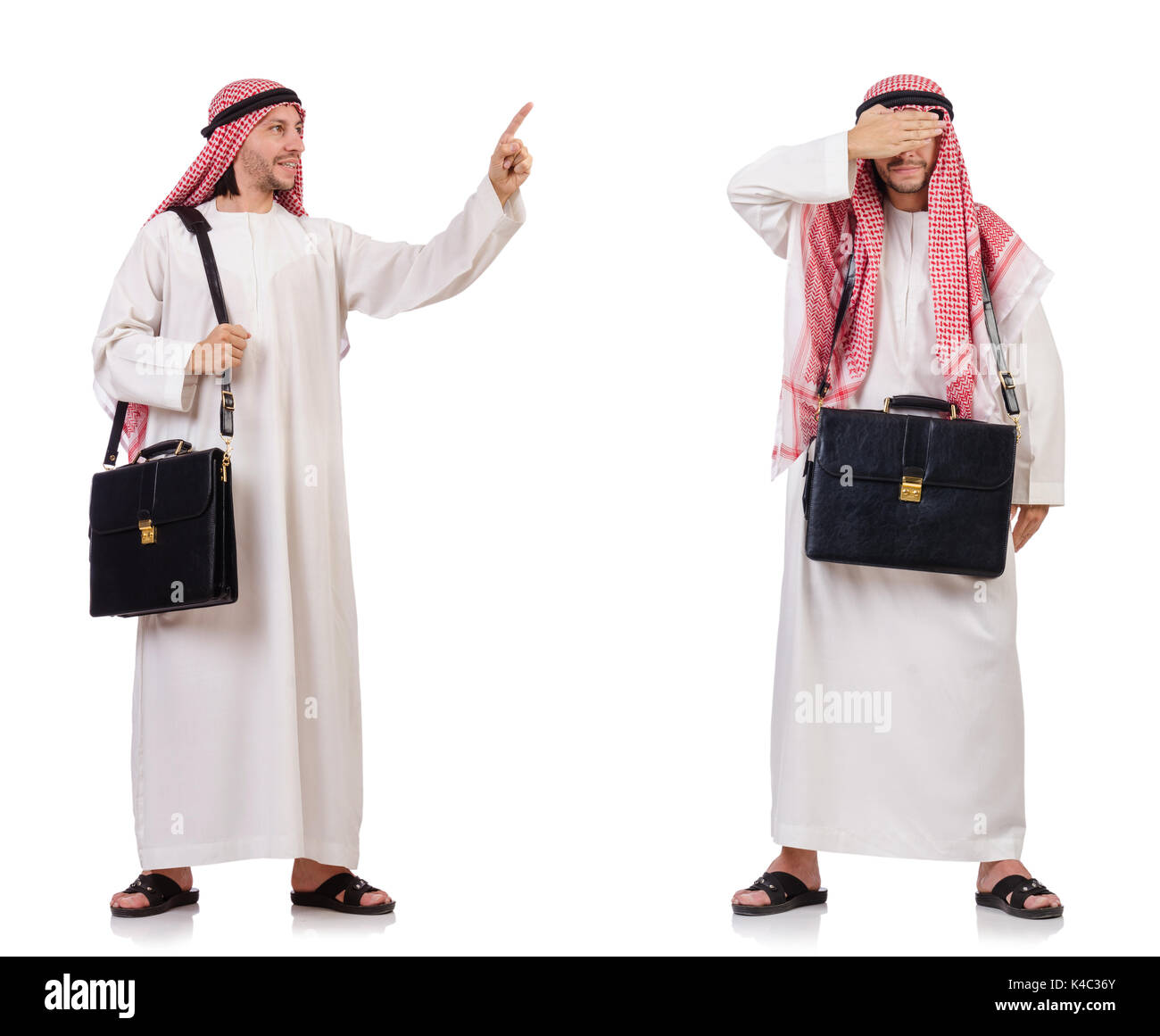 Arab man isolated on white background Stock Photo - Alamy