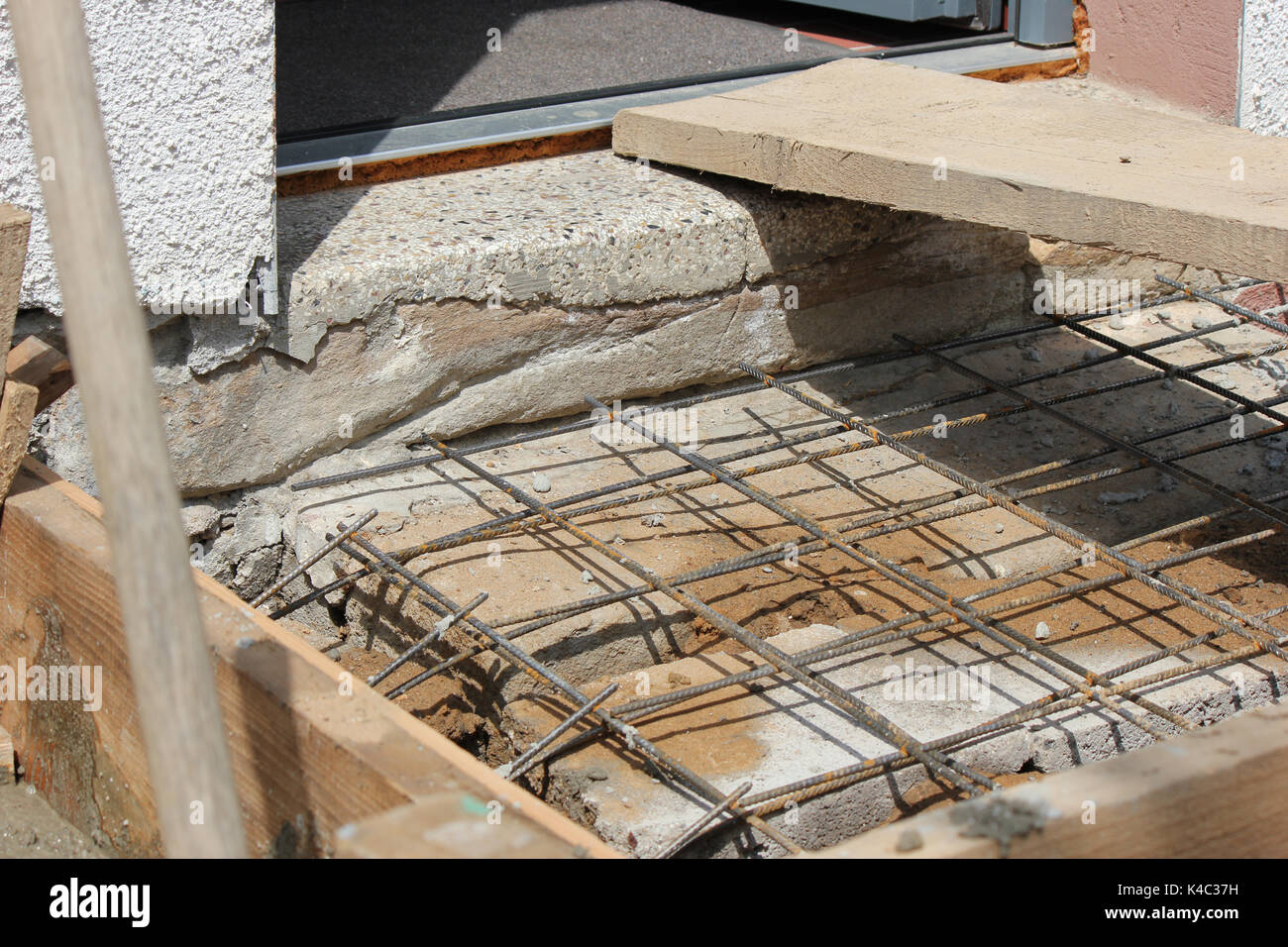 Foundation For Concrete Staircase Outdoors Stock Photo - Alamy