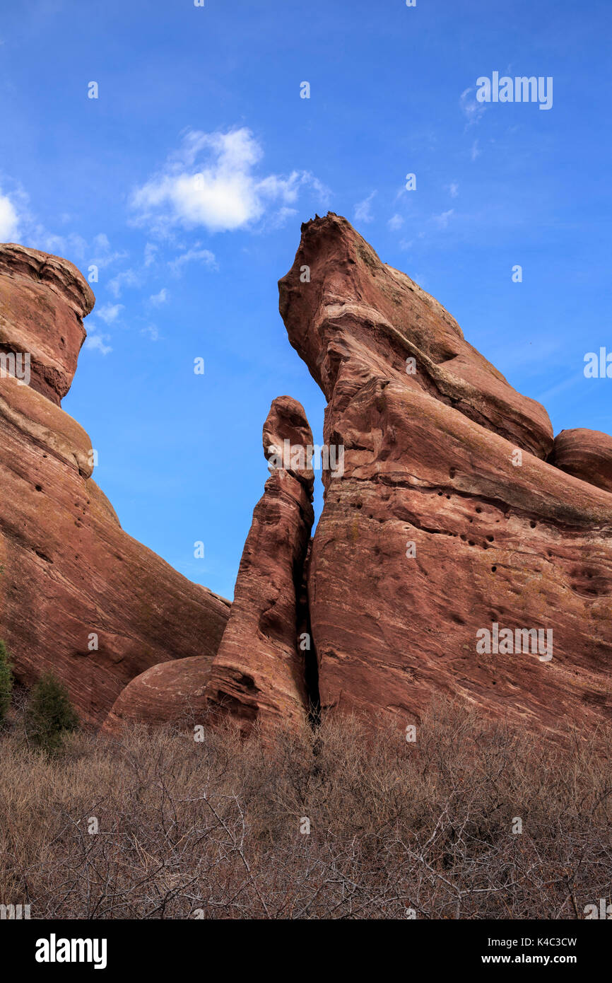 Rock Formation at Red Rocks Park in Denver, Colorado Stock Photo - Alamy