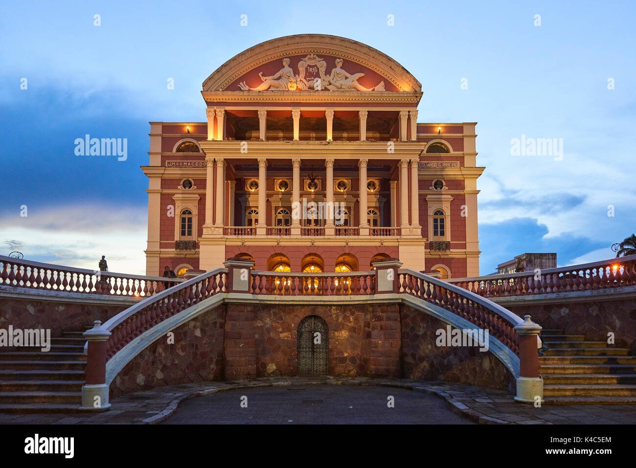 Teatro Amazonas in Manaus, Brazil. The famous opera house was built by ...