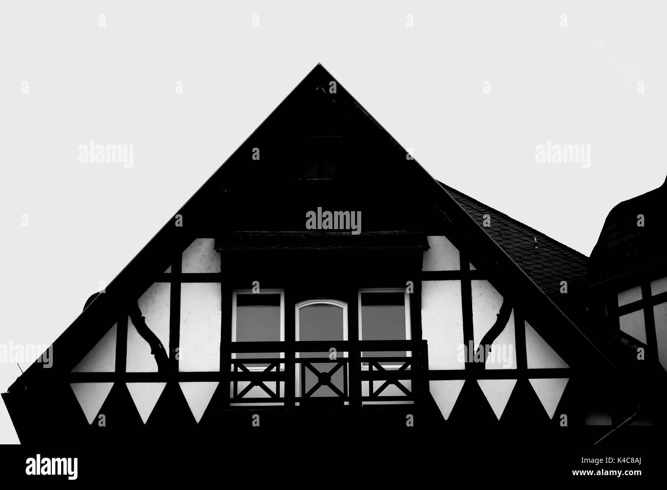 Roof Gable Half-Timbered House Stock Photo - Alamy