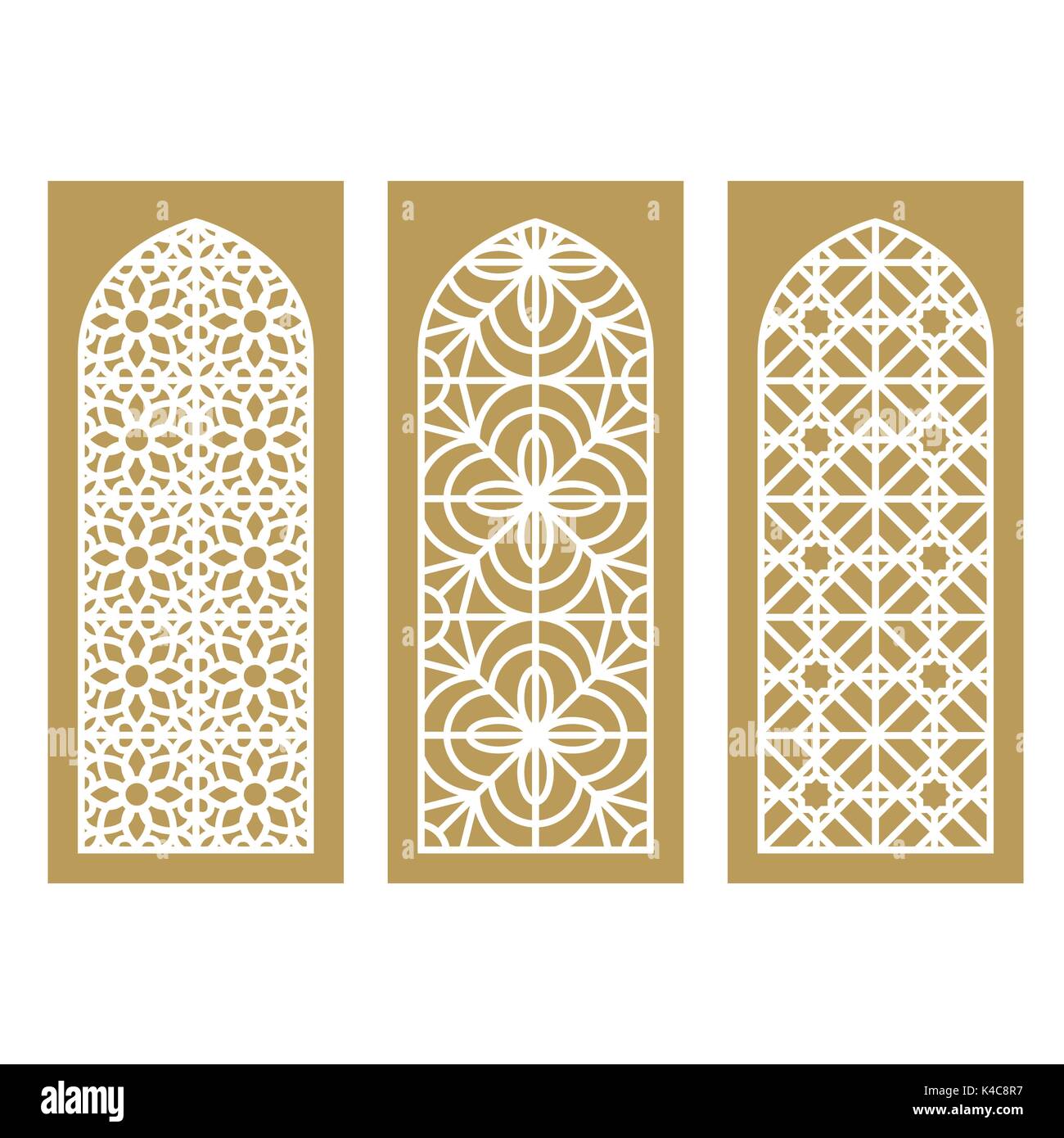 Golden traditional islamic window Cut Out Stock Images & Pictures - Alamy