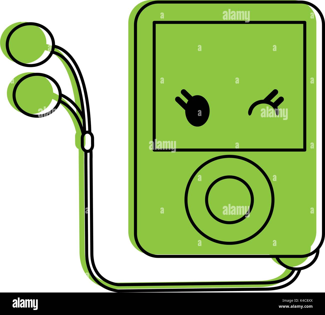portable music player kawaii style icon image Stock Vector Image & Art ...
