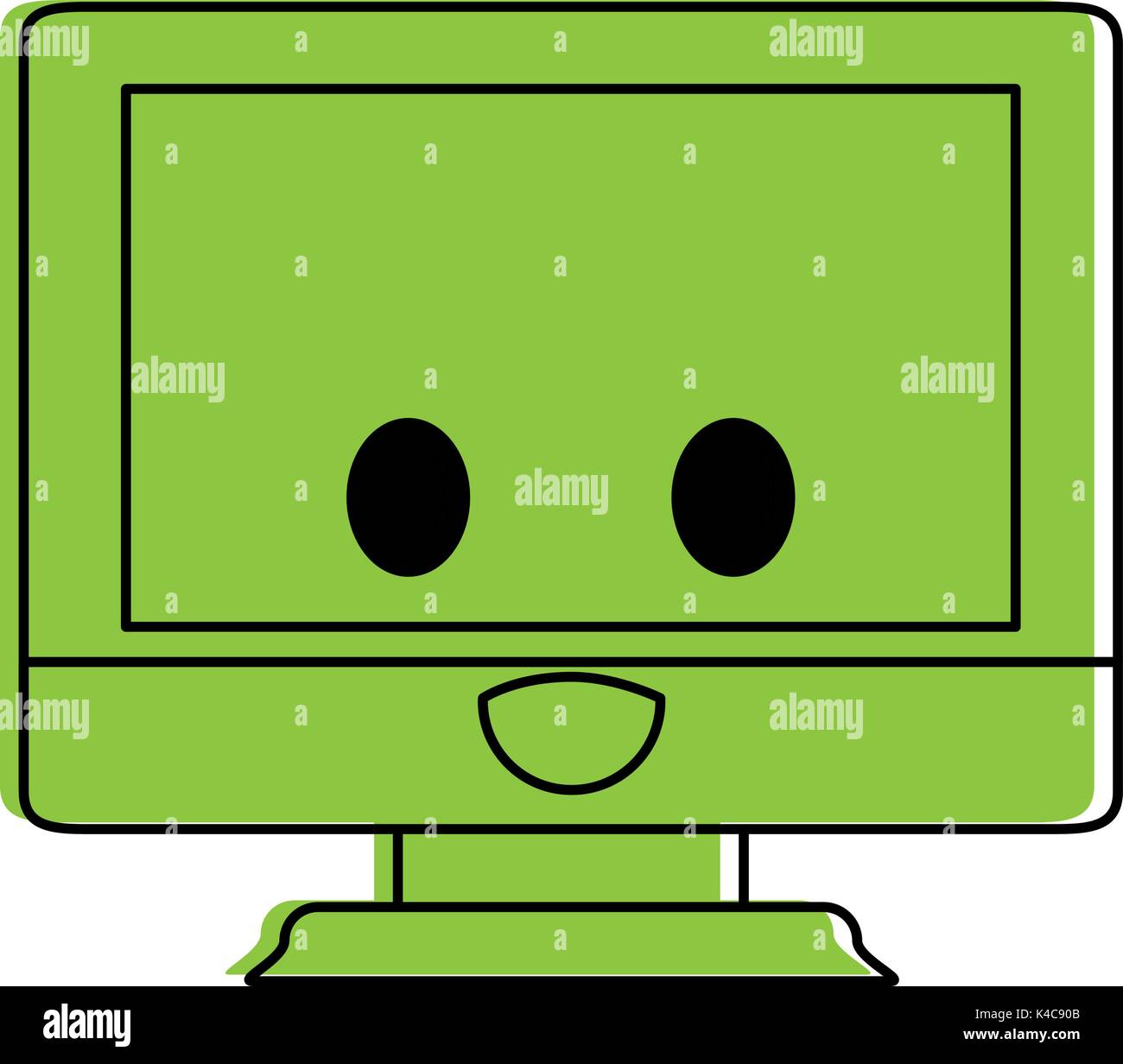 Computer kawaii cartoon happy cute hi-res stock photography and images ...