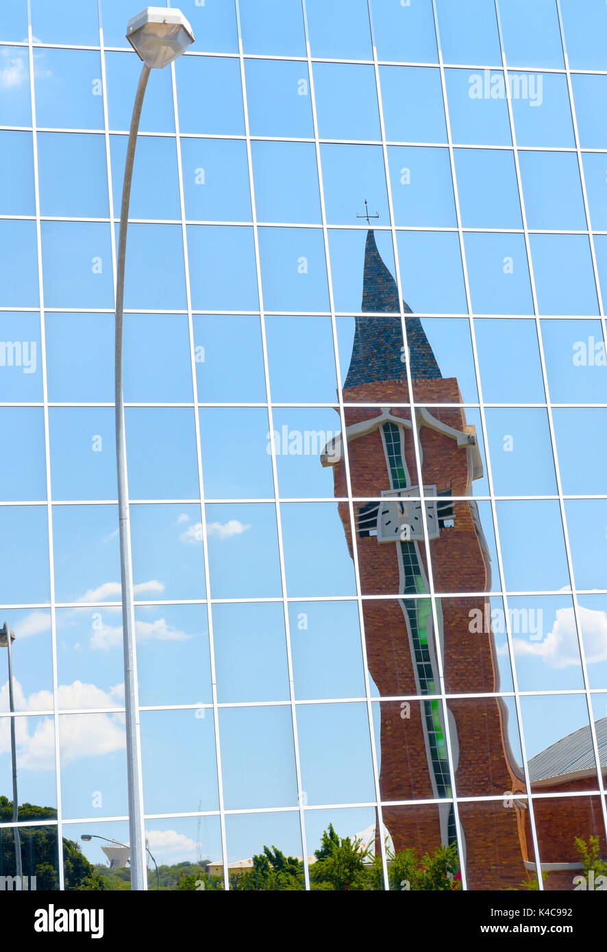 Church In The Mirror Stock Photo - Alamy