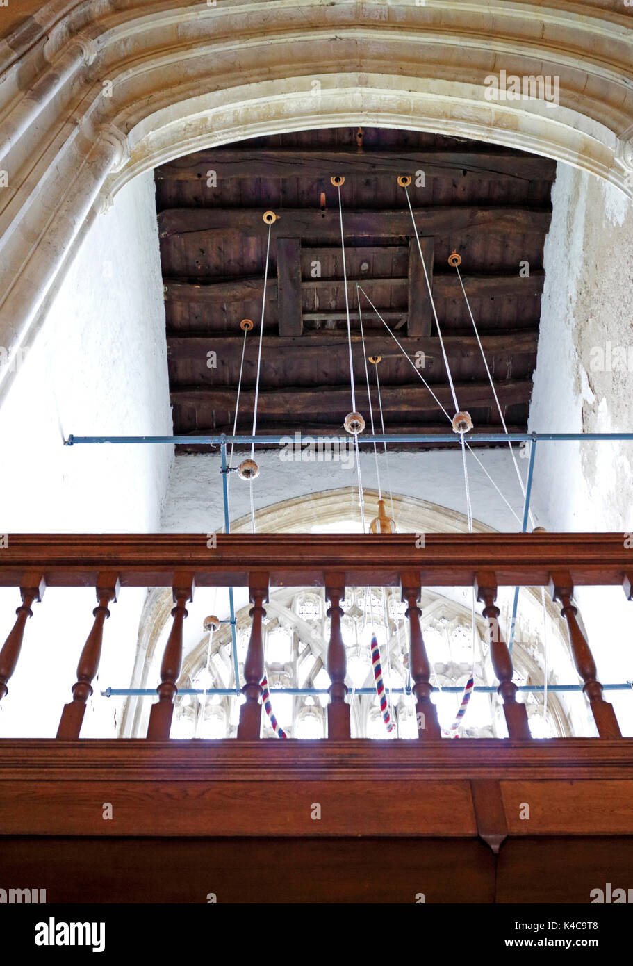 Church bell ropes ringing hi-res stock photography and images - Alamy
