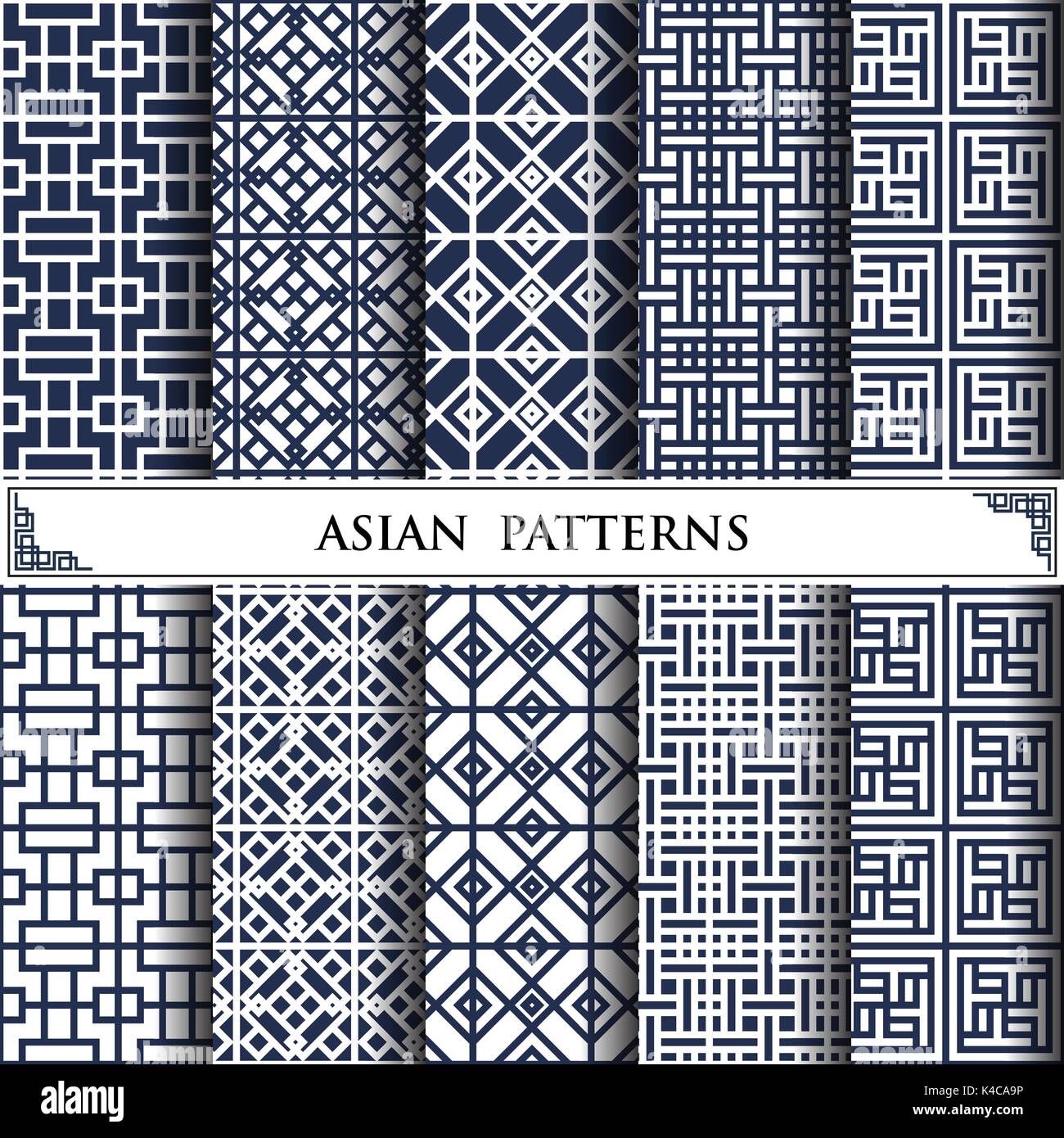 Asian vector pattern hi-res stock photography and images - Alamy