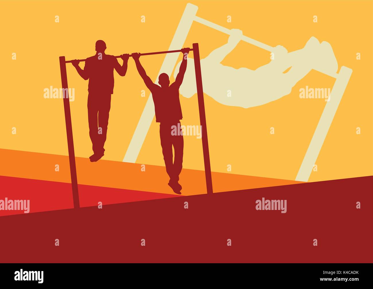Horizontal Bar Gymnastics Stock Vector Images Alamy