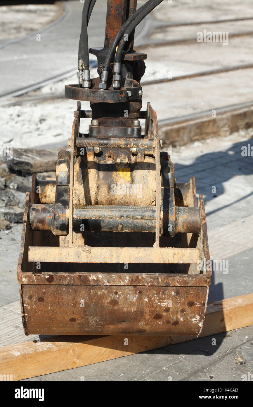 Excavator Bucket on a Construction Site Stock Photo - Alamy