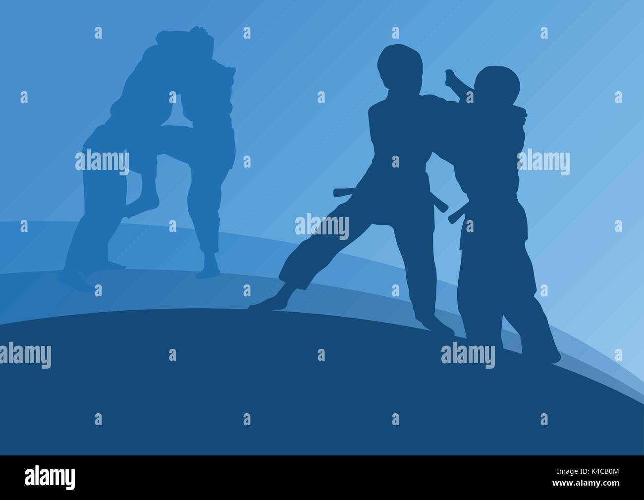 Judo kid martial art fight vector abstratc background Stock Vector ...